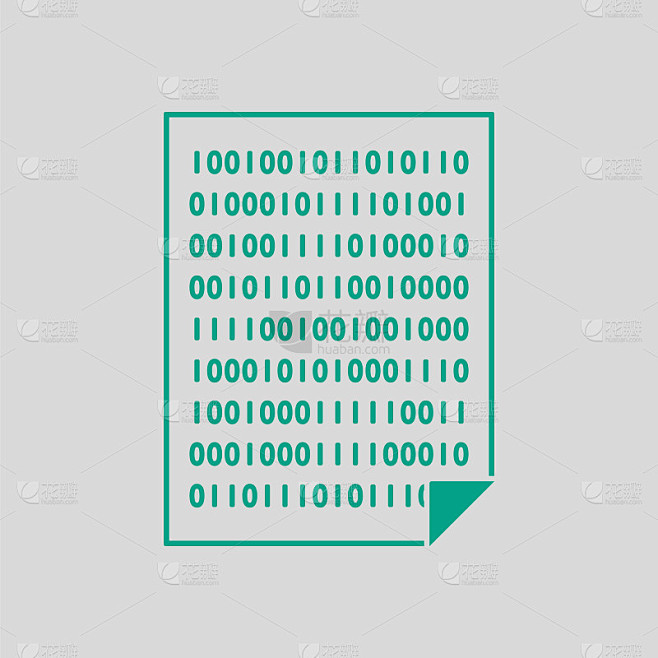 Sheet With Binary Code Icon