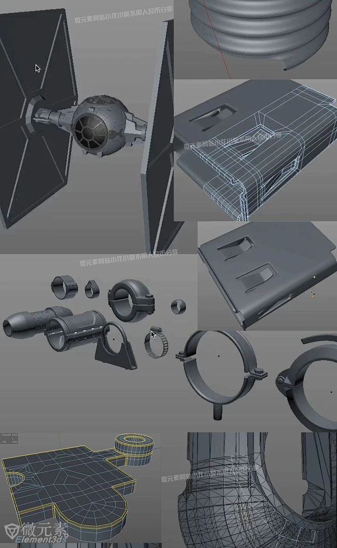 终极布线教程 硬表面细分高精细单体建模 机械零件 maya c4d max通用 讲的太细致 感动-教程下载-微元素Element3ds - Powered by Discuz!-花瓣网