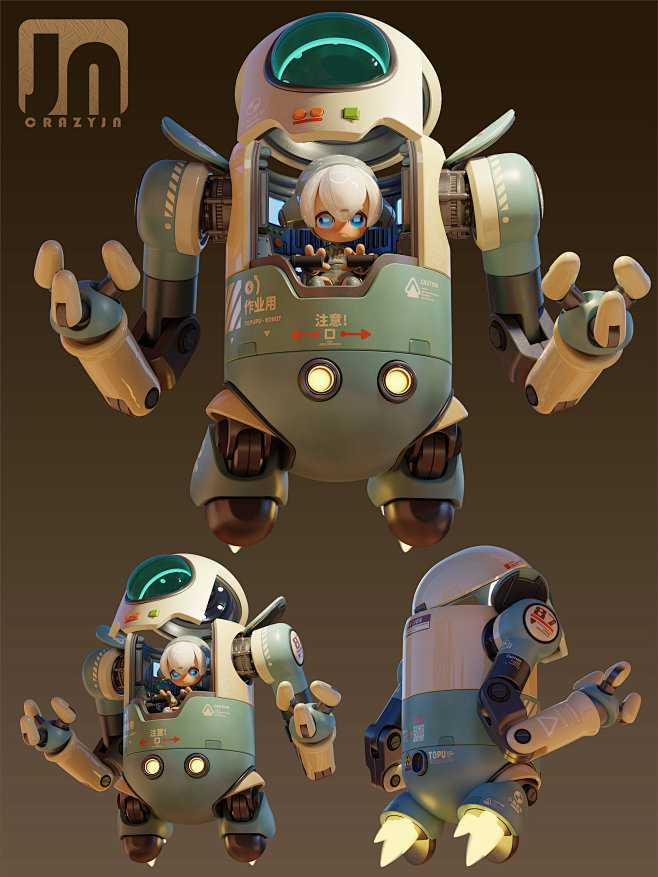 3D animation blender3d Cars Character Cortoon modeling Render robot toys