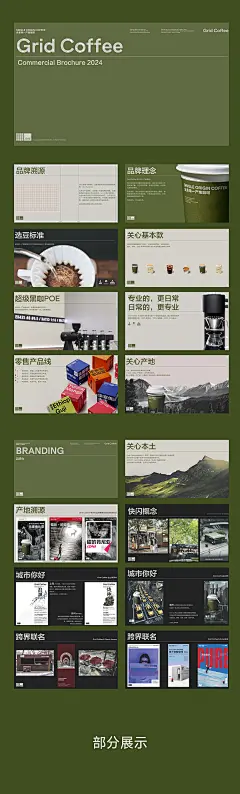 pdf 24p Grid Coffee咖啡品牌介绍 VI手册-花瓣网