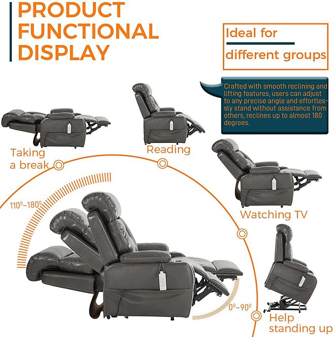 Amazon.com: Creatuis J&L Power Lift Chair with Three OKIN Motor ...