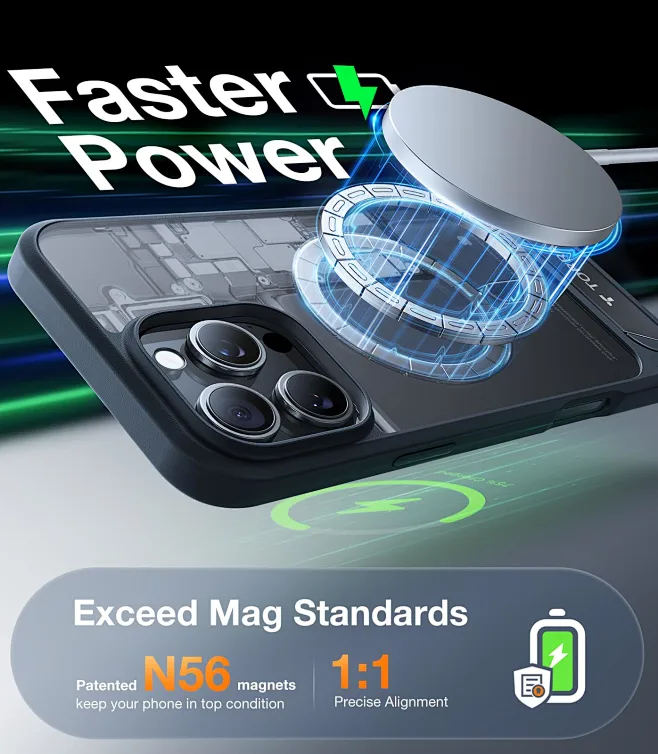 Amazon.com: TORRAS Strong Magnetic & Seamless Stand for iPhone 16 Pro ...