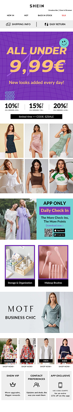SHEIN|跨境电商|EDM|页面|banner|纯文字H1-花瓣网|陪你做生活的设计师 | SHEIN