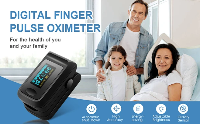 3 in 1 Pulse Oximeter Fingertip SpO2/PRbpm/PI Blood Oxygen Saturation-花瓣网