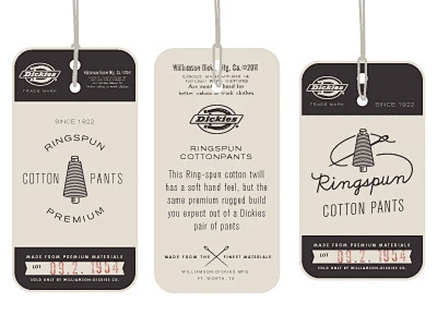 Dickies Ringspun vintage tag apparel dickies denim work wear color logo ...