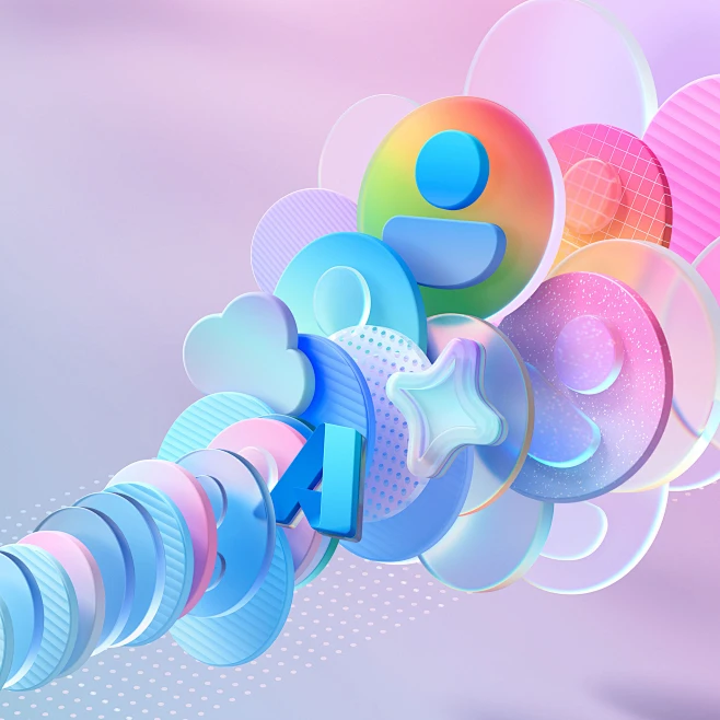 Microsoft abstract Microsoft Design icons ILLUSTRATION Cınema4d ...