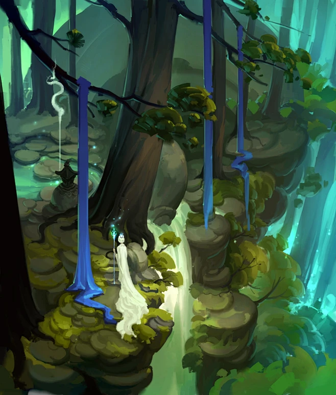 草原场景原画草地场景来自cgbook.cn (341)-花瓣网