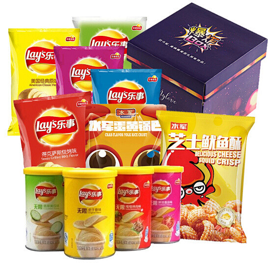 乐事（Lay's） 乐事薯片爆炸盒大礼包组合口味中秋送女友零食大礼包抖音整箱零食 零食大礼包【图片 价格 品牌 报价】-京东