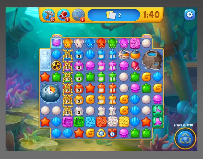 Match3, Playrix Games : Match3 by Playrix Games on ArtStation.-花瓣网