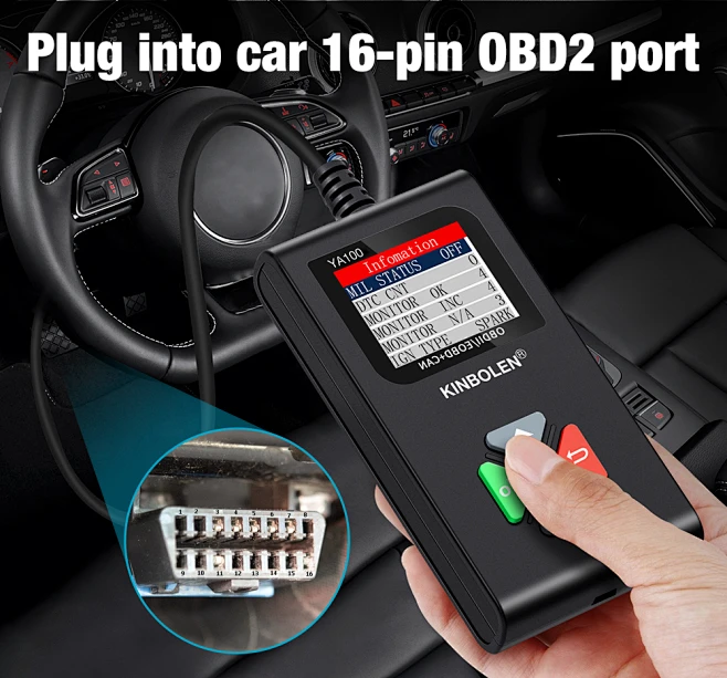 14.08US $ 65% OFF|KINGBOLEN YA100 OBD2 Scanner Car Auto Diagnostic ...