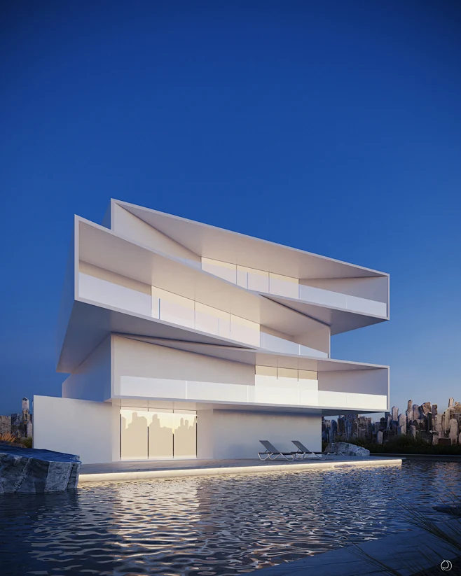 architecture archviz CGI coronarenderer design exterior house Nature Render visualization-花瓣网