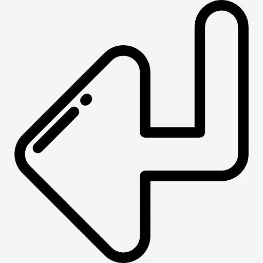 左转图标 https://88ICON.com 箭头 方向 定位 多媒体选项 左转 UI-花瓣网