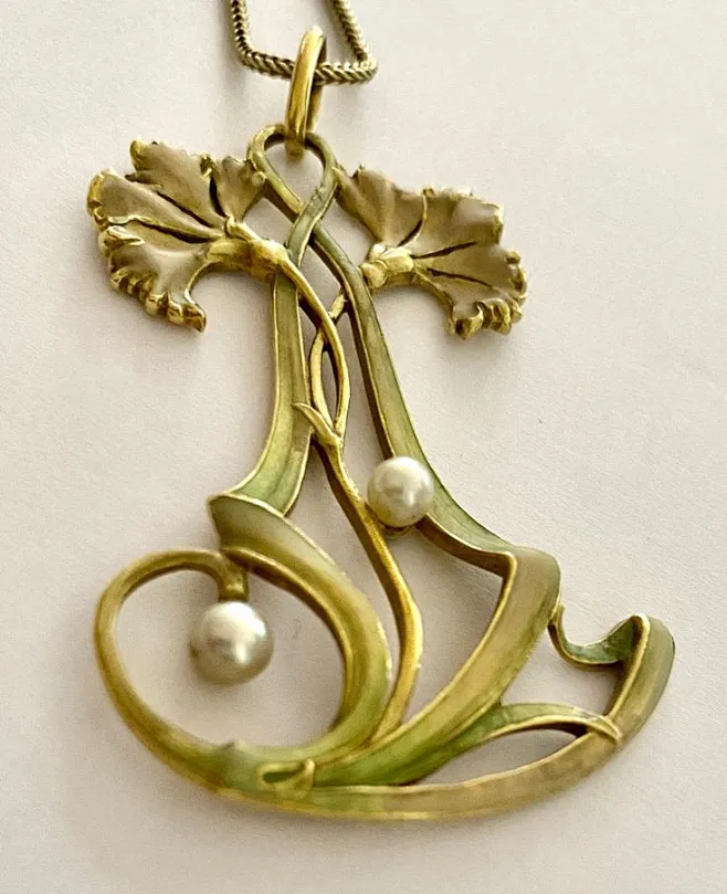 Maison Vever Freres - One 1 18 Karat Pendant Henry Vever Paris 1900 ...