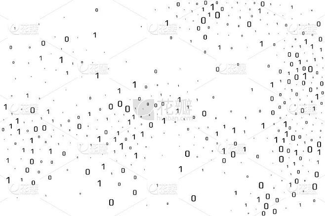 Binary data vector design element. Digital abstrac素材-花瓣网