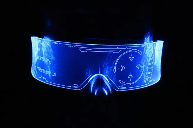 The original Illuminated Cyberpunk Cyber goth visor Iron Man 画像 1-花瓣网