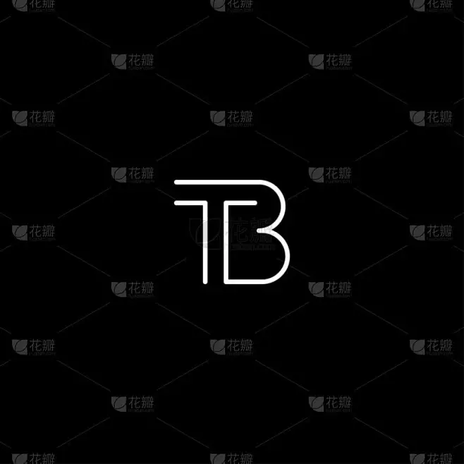 字母Tb Bt T B标志设计简单向量-花瓣网