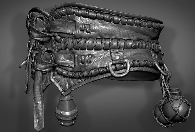 D2: Barbarian - Belt -花瓣网