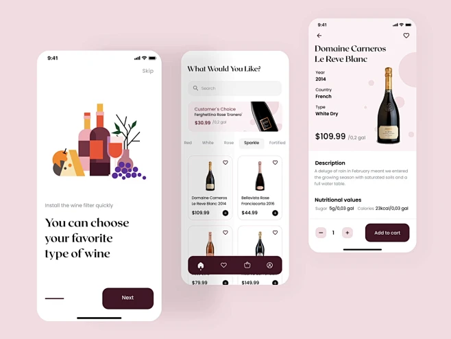 Wine e-commerce mobile app android app app app design design ...