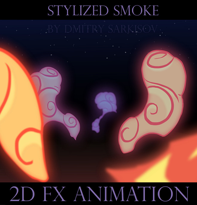2D VFX Stylized Smoke Animation