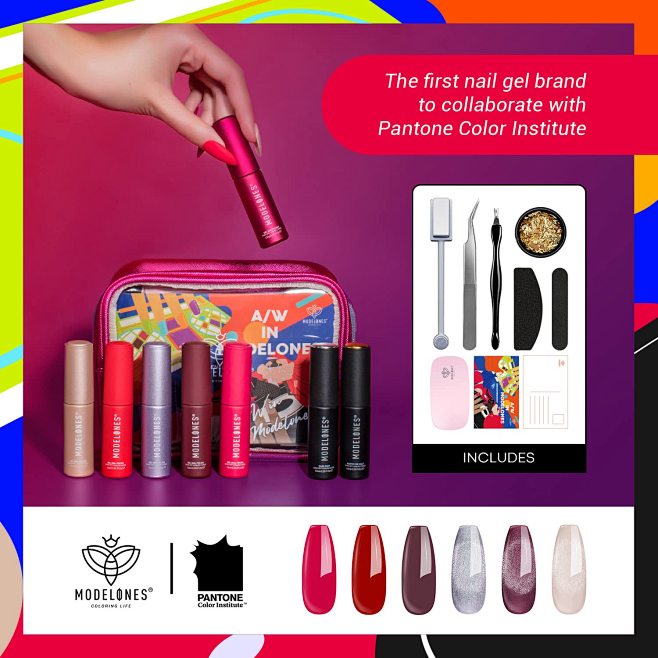 Amazon.com: Modelones Gel Nail Polish Kit with U V Light 48W Nail Dryer ...