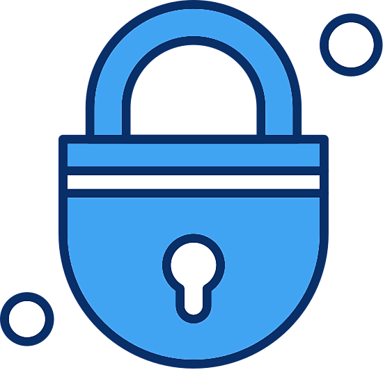 Blue Padlock Icon