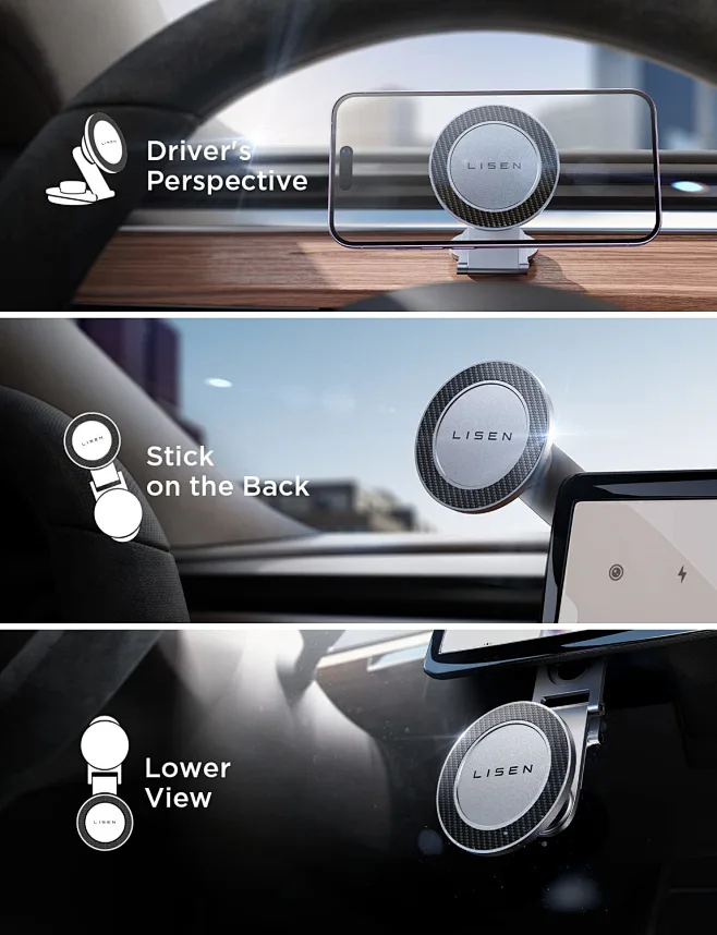 Amazon.com: LISEN for Tesla Phone Mount Holder, for MagSafe Car Mount ...