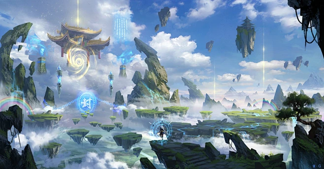 Concept map of the city of God, Wu Guang : Concept map of the city of ...