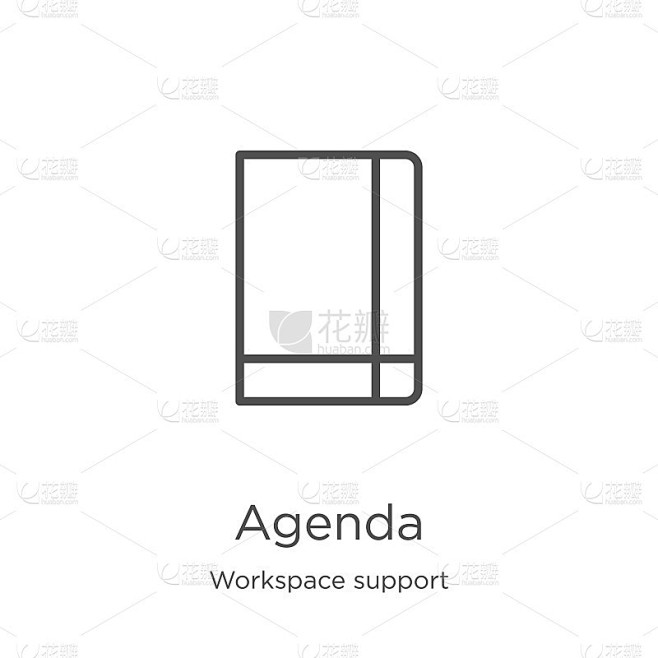 agenda icon vector from workspace support collecti