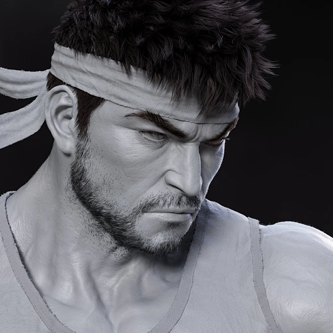 Ryu - Street Fighter - Fan art (Grooming)-花瓣网