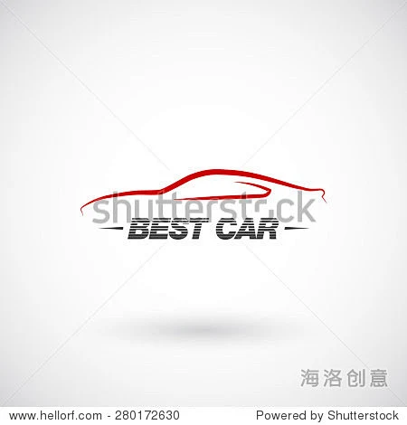 Abstract car logo design template-花瓣网