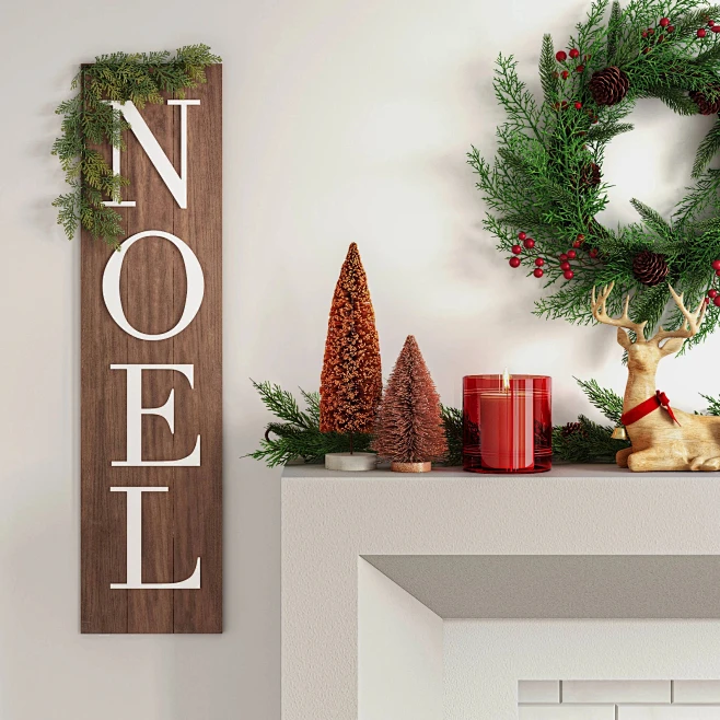 10&34 x 40" Noel Wood Sign Panels Brown - Threshold™ : Read reviews and ...