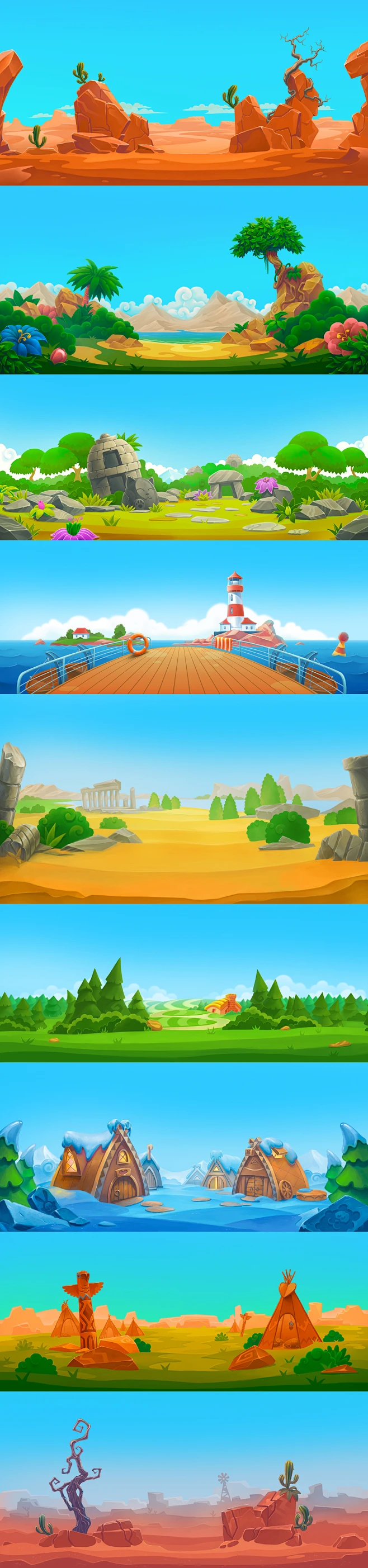 Game backgrounds on Behance-花瓣网