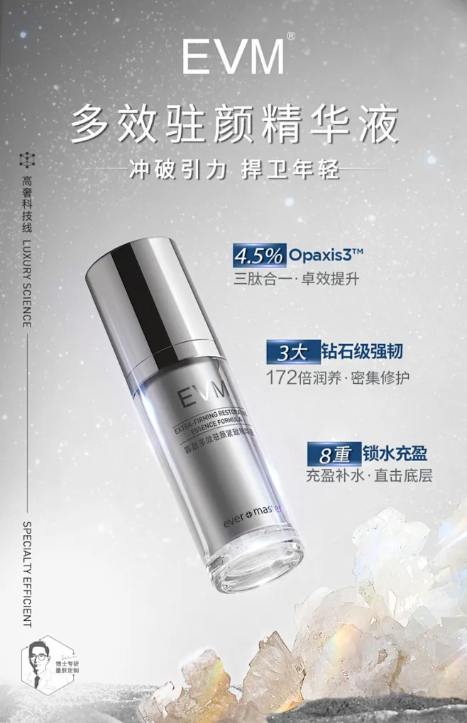 【李庚希同款】EVM小银罐双抗精华液滋润紧致保湿富勒烯面部精华-tmall.com天猫-花瓣网