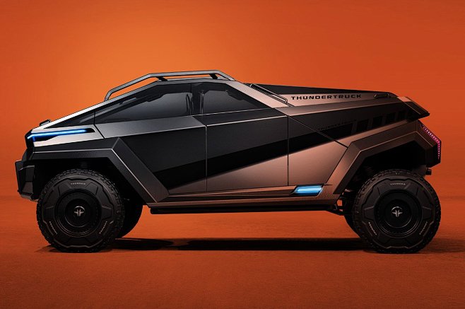 Move over Cybertruck – Thundertruck with bat wing solar awnings is the ...