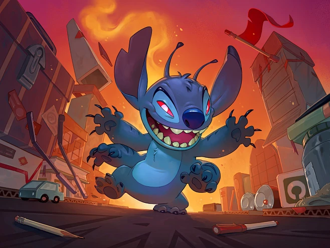 Stitch fanart-花瓣网