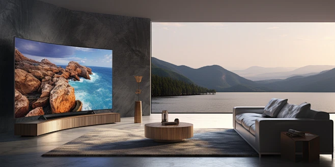 zhbd_aiyun_kai_a_large_tablet_TV_placed_in_modern_high-ranking ...