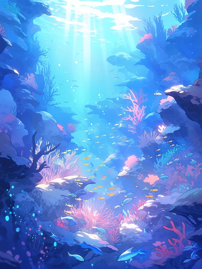 A_colorful_underwater_scene_underwater_ocean_light_magic_un_c6bb27f8-d9c9-44be-bbeb-d7121a3b576b ...