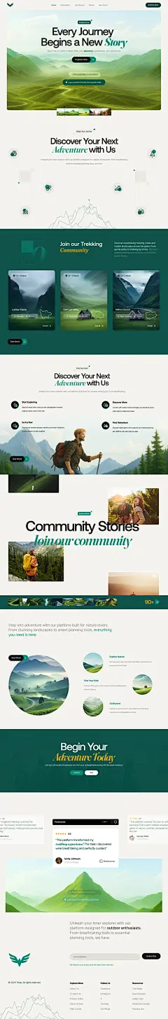 Trek Planner - Landing Page by Mehmet Özsoy for Orizon: UI/UX Design ...