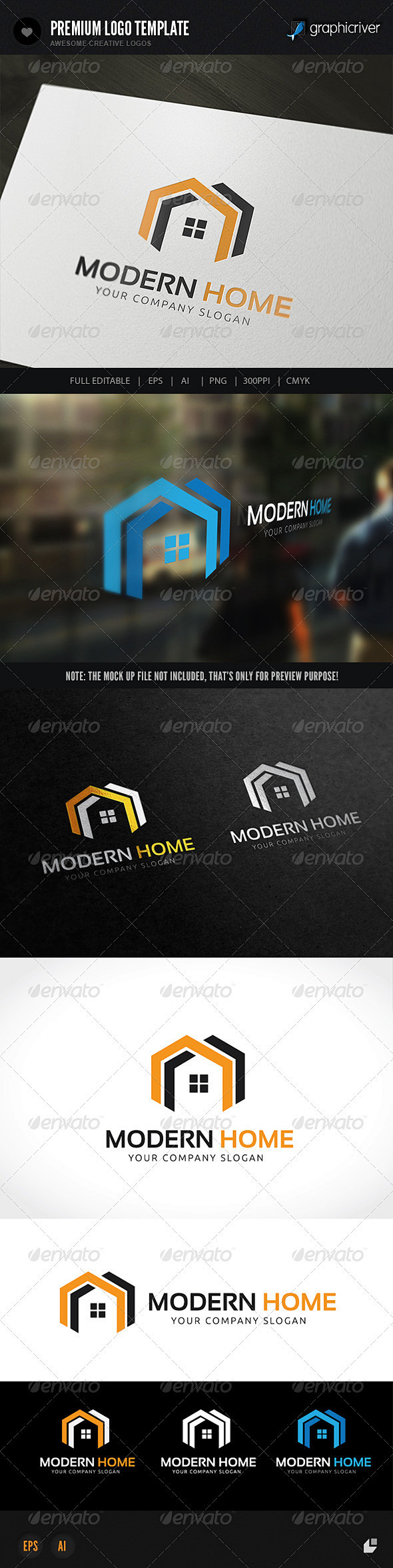 现代家庭——建筑标志模板Modern Home - Buildings Logo Templates建筑,建筑标志,家里,房屋出租、出售,房子 ...