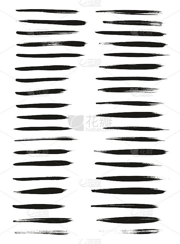 Calligraphy Paint Thin Brush Lines High Detail Abs素材-花瓣网