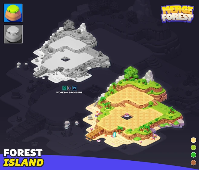 Merge Forest-制作过程-花瓣网