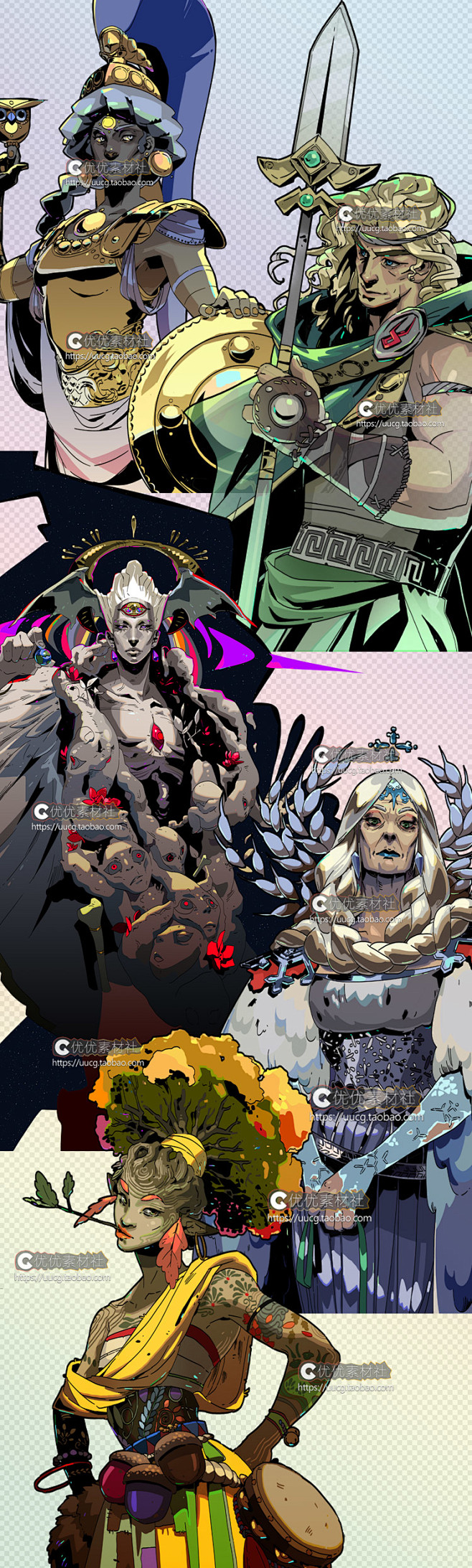 Hades(哈迪斯:地狱之战)游戏半身立绘绘画设计素材-淘宝网