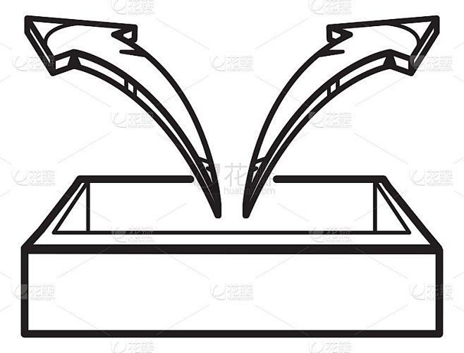 Arrows coming out of Box - Illustration