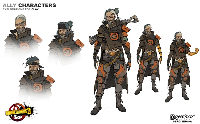 BORDERLANDS 3 - ALLY CHARACTERS / Clay / Typhon / Moxxi, Sergi Brosa ...