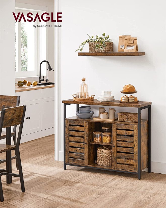 Amazon.com - VASAGLE Storage Cabinet, Buffet Cabinet and Sideboard with ...