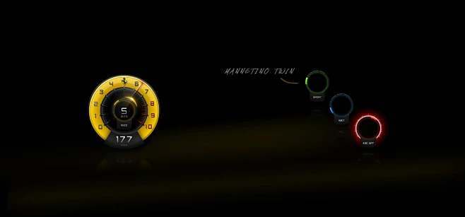 automotive concept concept art digital design FERRARI hmi instrument ...