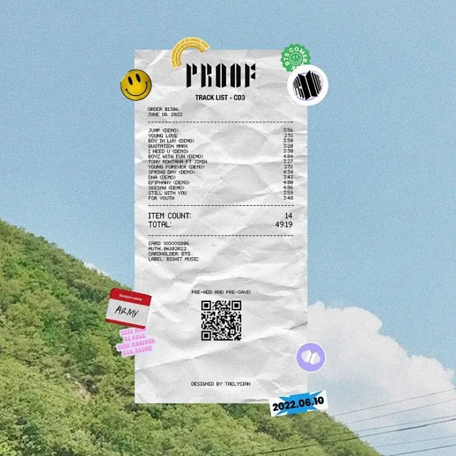 Third Tracklist from the album Proof BTS-花瓣网