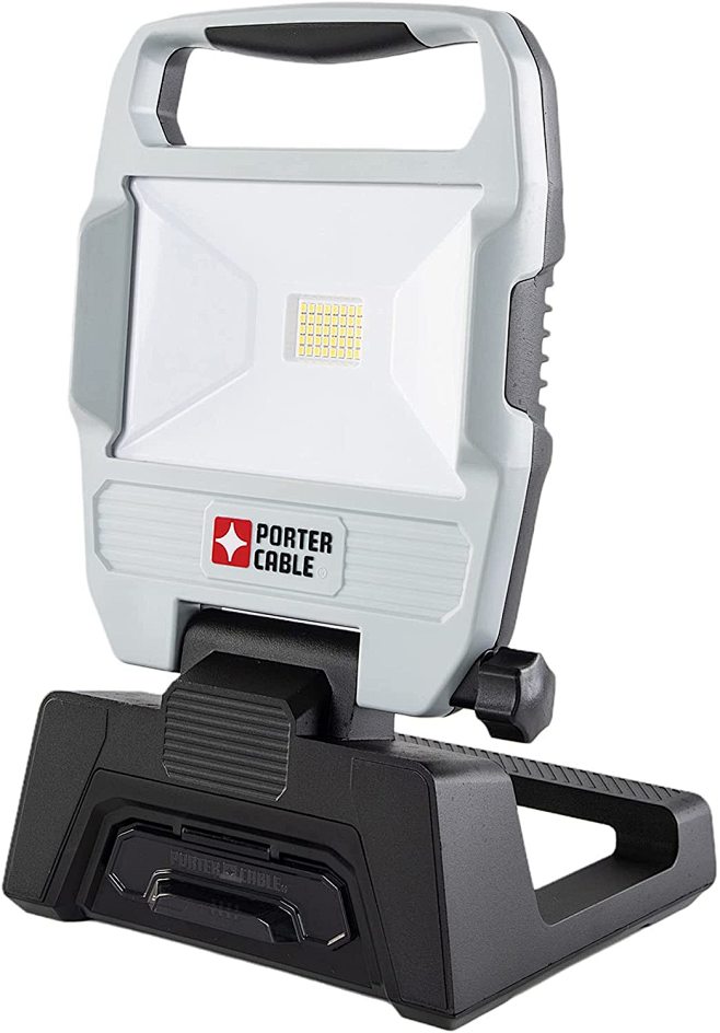 PORTER-CABLE 15W 1500-Lumen Max Rechargeable LED Work Light, Li-Ion ...