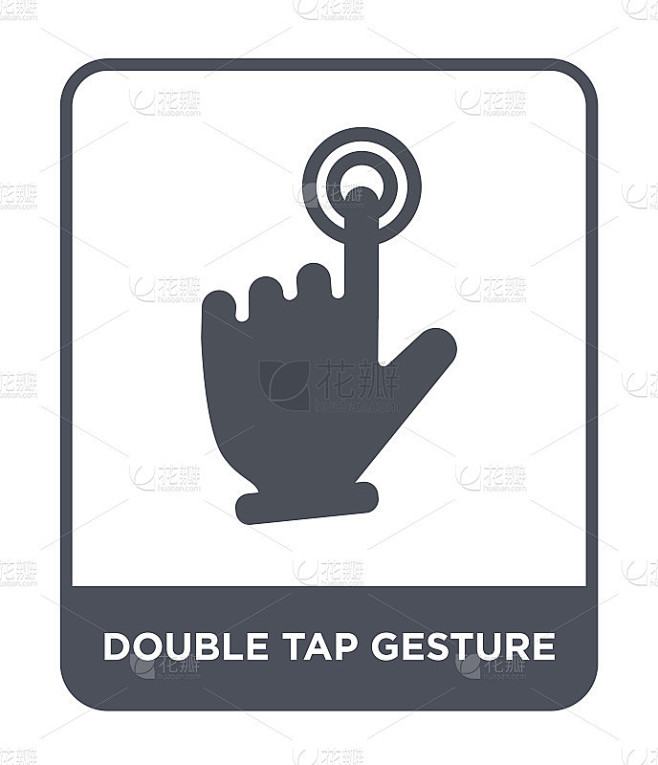 double tap gesture icon vector on white background
