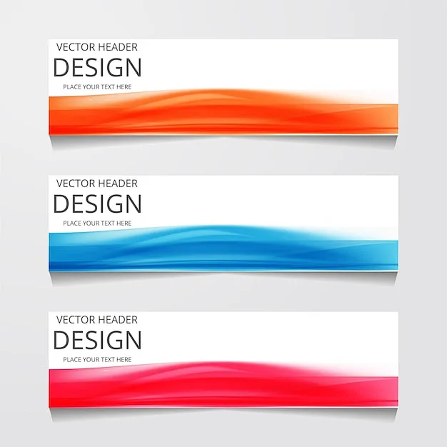 Vector abstract web banner design template Collection of web banner ...